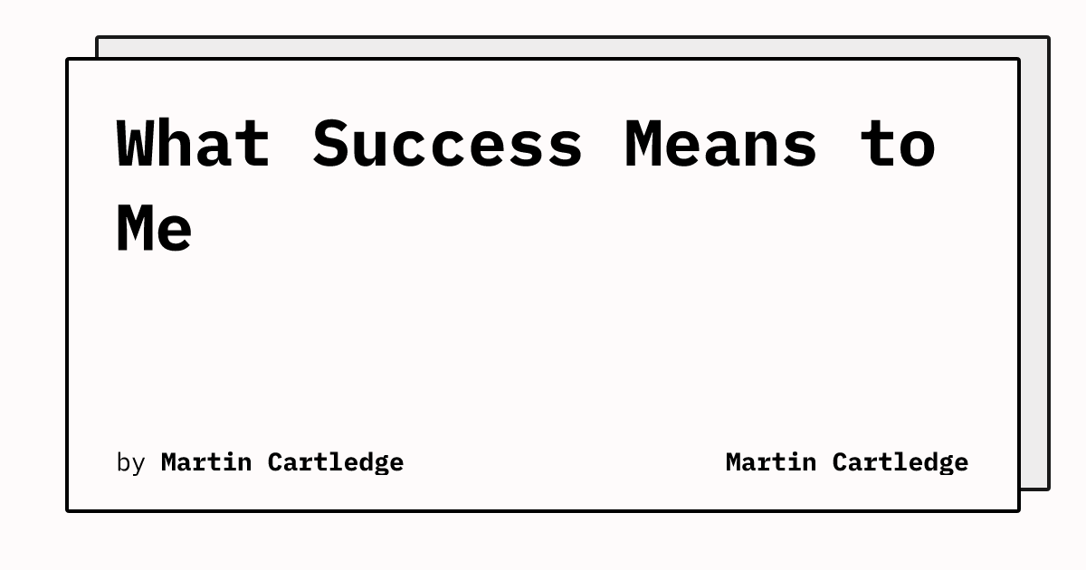 What Success Means to Me